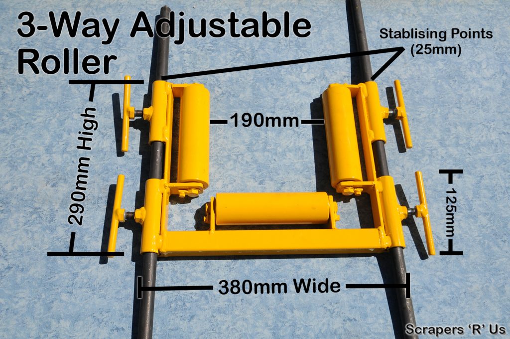Adjustable 3-Way Concrete Roller Pump Stand - Scrapers 'R' Us